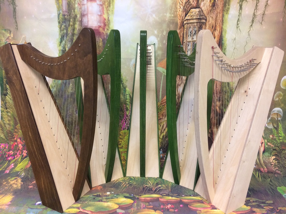 Derwent Harps made in Wales plus Aoyama, Harfenland and Mikel.