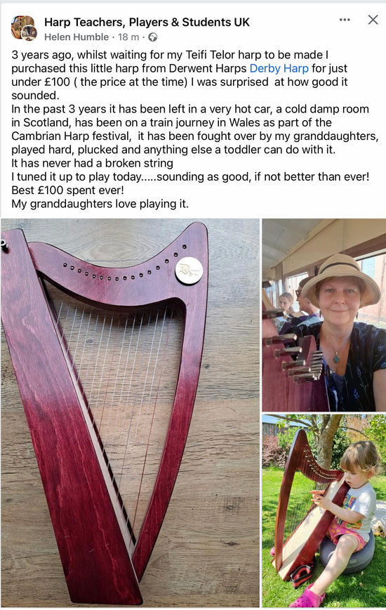 Derwent Harps made in Wales plus Aoyama, Harfenland and Mikel.